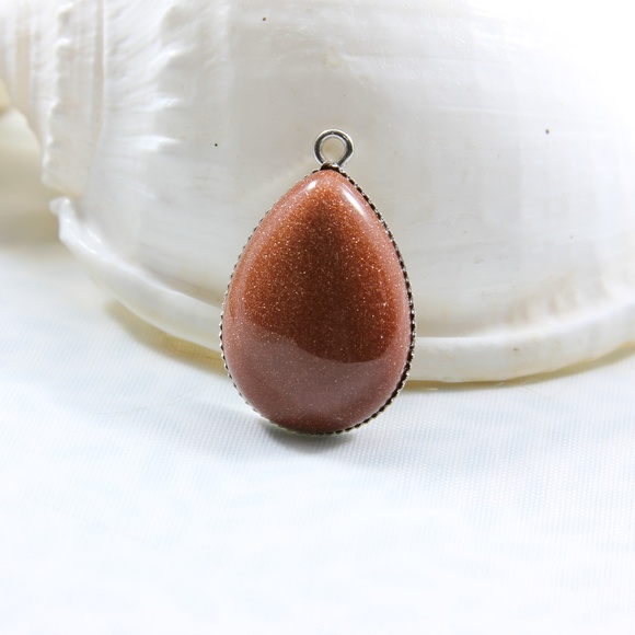 Jewelry | Sand Stone Teardrop Pendant | Poshmark